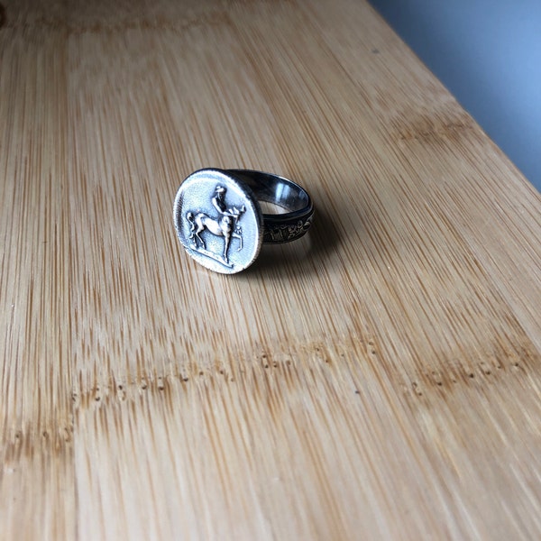 Centaur Chiron Mythology Jewelry Silver Signet Ring - Etsy