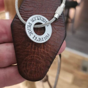 Travel and Sobriety Tokens Leather Keychain Lanyard, Travel Lover Gift ...