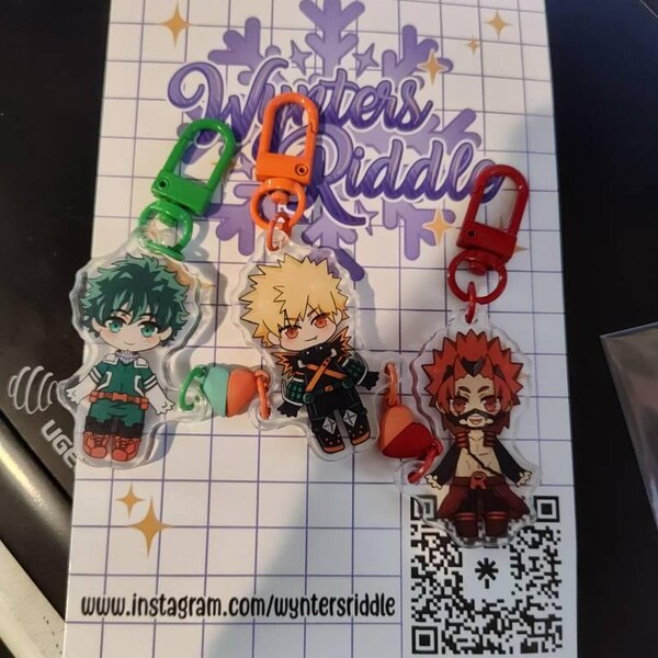 Hero Ship Magnet Keychain - Bakudeku + Kiribaku + Tododeku + Izuocha ...