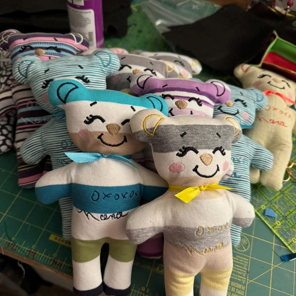 Teddy Bear Stuffie ITH Embroidery , Machine Pattern, ITH Bear Stuffie ...