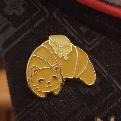 Purrsant, the Cat Croissant Enamel Pin A Cute Pin Design for Cat Lovers ...