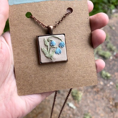 Heart Embroidery Pocket Mirror Kit Blank Compact Mirror for - Etsy