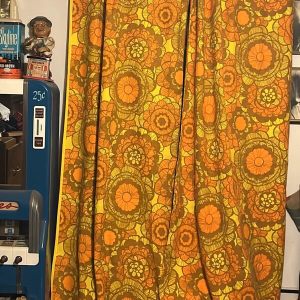 Scandinavian Vintage Curtains. Retro Net Curtains in Amazing Woven ...