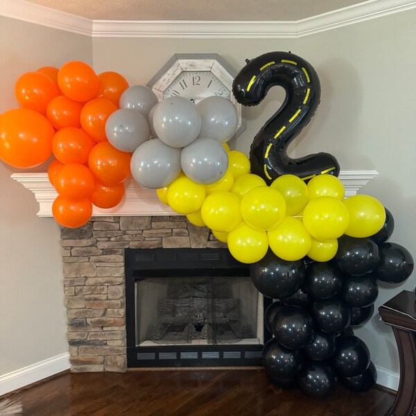 Construction Themed Balloon Garland DIY Kit | Dump Truck Balloon ...