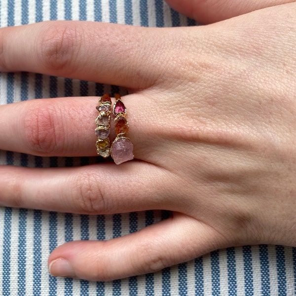 Orange Birthstone, Topaz Ring, November Birthday Gifts for Her, Boho ...