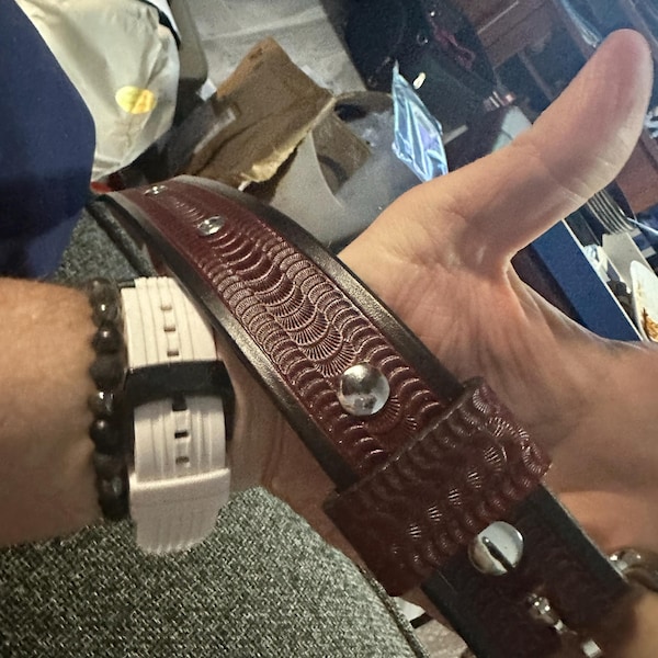 Leather Bear Belt, Handmade Brown Belt, Western Belt for Men ...