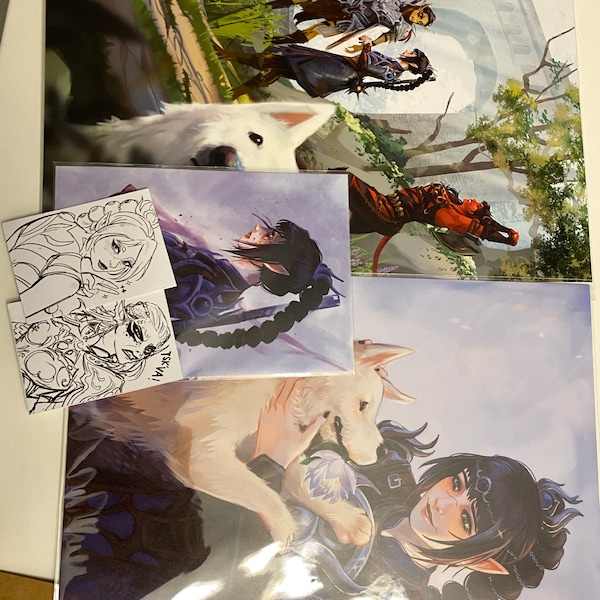 BG3 Baldur's Gate 3 Print Ft. Karlach Shadowheart Lae'zel Scratch ...