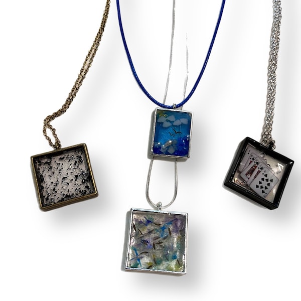 10PCS 25*25mm Square Open Back Bezel Pendant, Open Back for Resin ...