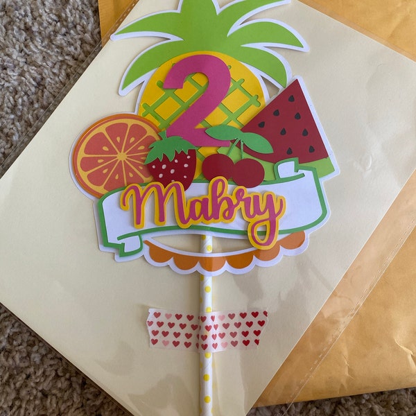 Tutti Frutti Cake Topper. Two-tti Fruitti Cake Topper. Twotti Frutti ...