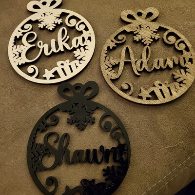 Custom Christmas Baubles With Name CHRISTMAS Gift Tags - Etsy