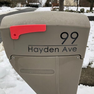 Reflective Square Monogram House Numbers Mailbox Decals | Etsy