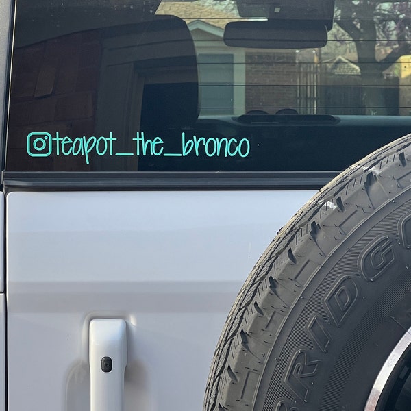 Instagram Handle Car Decal, Car Sticker, Influencer Decal, IG Sticker ...