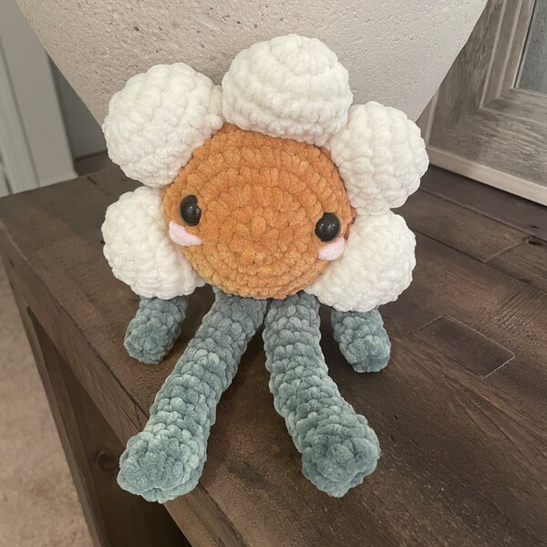 Leggy Flower Crochet Plushie Super Soft Crochet Flower Groovy Flower - Etsy