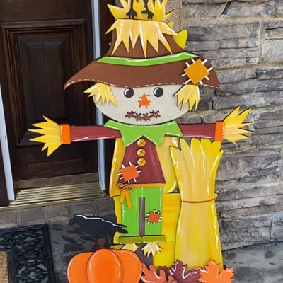 Scarecrow Porch Sign SVG File Halloween Sign Fall Porch Sign SVG ...