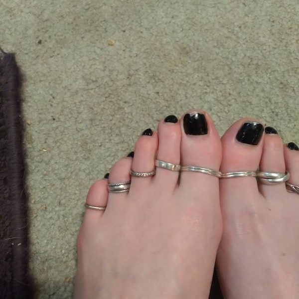 Big Toe Rings, Sterling Silver 925 Toe Rings, Single or as a Set of Two - Etsy