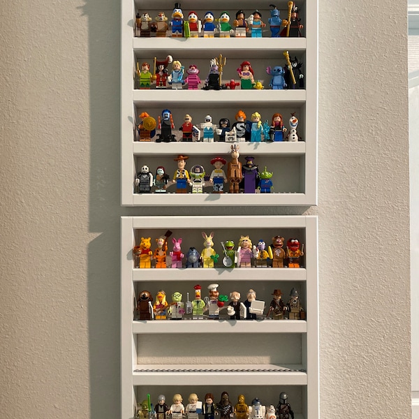 Minifigure Display Shelf - Display up to 40 Minifigs - Solid Wood ...
