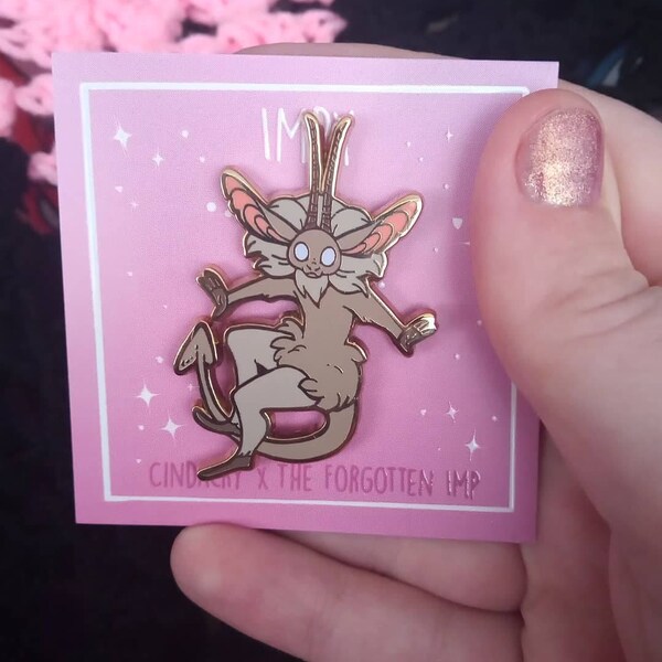 Imp Cryptid Hard Enamel Pin | Kawaii Impy Goblin - Etsy