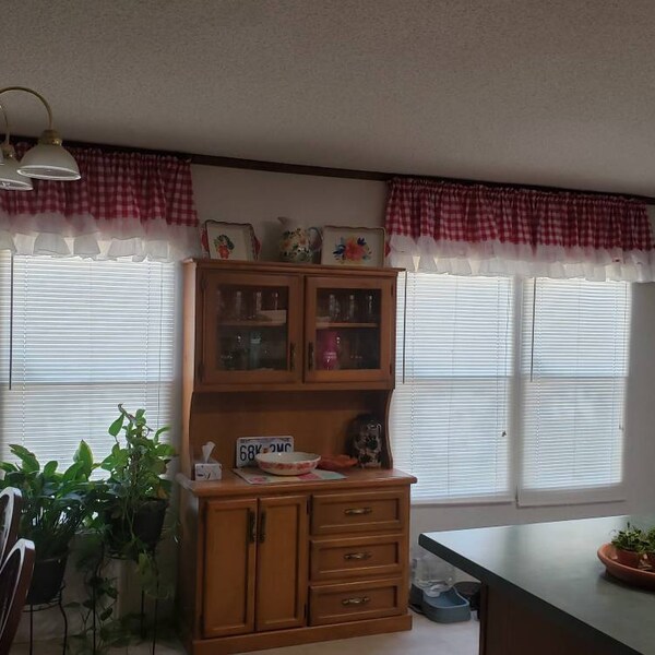 Gingham Ruffled Valance - Etsy