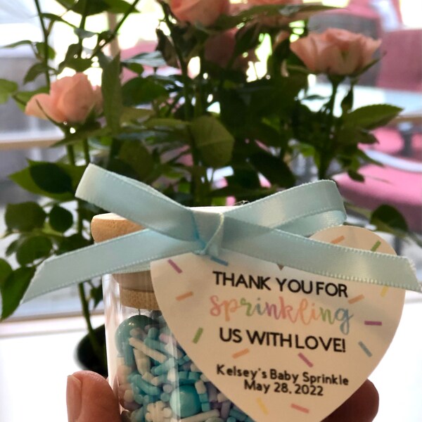 Thank You for Sprinkling Us With Love Tags (2" Wide), Baby Sprinkle ...