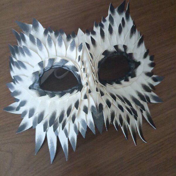 Snowy Owl Mask, Masquerade Masks Women, Owl Mask, Faux Leather Mask ...