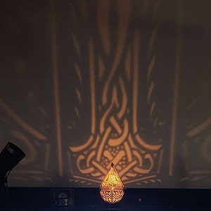 Viking Shadow Lantern Norse Thor Hammer Mjolnir Pegan Night Light - Etsy