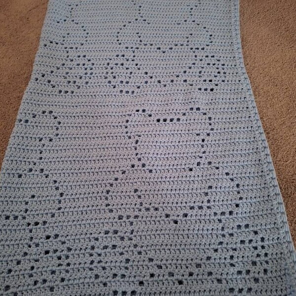 Arthur Blanket | Filet Crochet Blanket Pattern | Baby Blanket Crochet ...