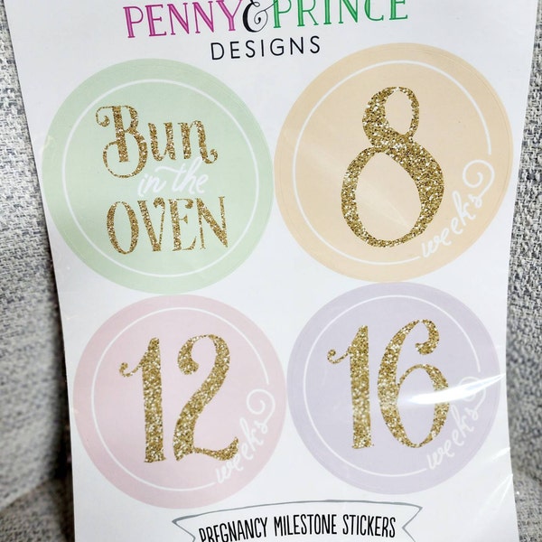 Pregnancy Sticker, Belly Stickers, Gold Stickers, Baby Bump Stickers ...