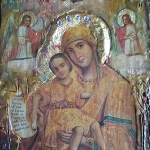 Virgin Mary Panagia Paramythia Icon-Orthodox Greek Byzantine | Etsy