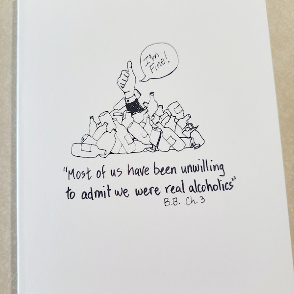 2 Year Sober Anniversary Card, Soberversary, Alcoholics Anonymous - Etsy