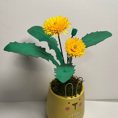 Dandelion Paper Flowers Templates Instant Download Video Tutorial DIY ...