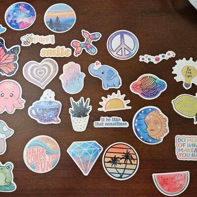 10-100 PCS Holographic Aesthetic Stickers Boho Reflective - Etsy