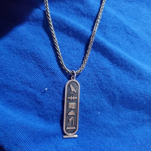 Ancient Egypt Cartouche Pendant, Personalized Egyptian Hieroglyphic ...