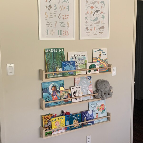 Animal Alphabet and Numbers Prints, Beach Nursery Decor, PRINTABLE Wall ...