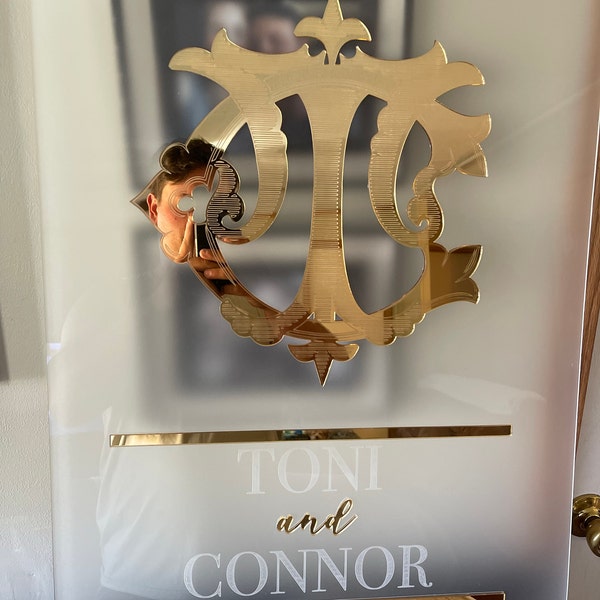 Custom Wedding Welcome Sign, Gold Wedding Welcome Sign, Acrylic Wedding ...
