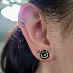 Pairs Green Stone Ear Gauges/double Flared Ear Plug/gauge & - Etsy