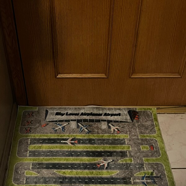 Runway Rug, Airport Decor Rug, Plane Rug, Apron Rug, Kids Room Rug ...