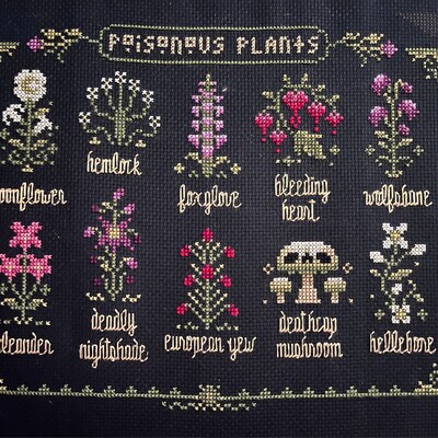 Death Metal Gothic Cross Stitch Pattern Hail Satan, Black Metal, Occult ...