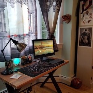 Dark Cottagecore Lantern Desk Mat, Midnight Butterfly Mouse Pad ...