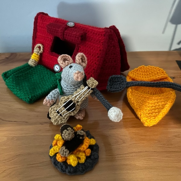 Camping Mouse Crochet Pattern, Tent, Kayak, Campfire & Accessories - Etsy