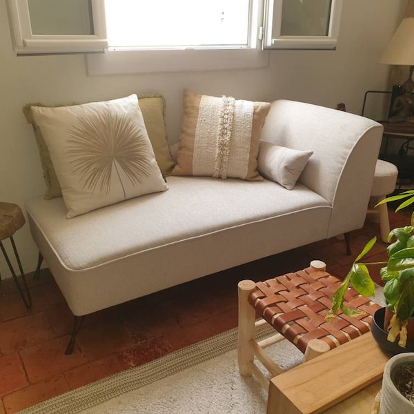 Chaise Longue Modern Custom Made Sofa Recamiere Divan Bench Corduroy ...