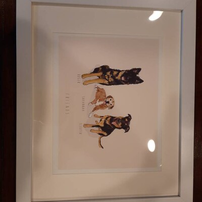 Sheepadoodle Illustration / Doodle Dog Drawing / Pet Lovers Gift / Life ...