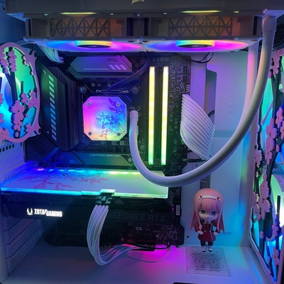 Sakura Cherry Blossom Branch Collection Dual Color Gaming Computer ...