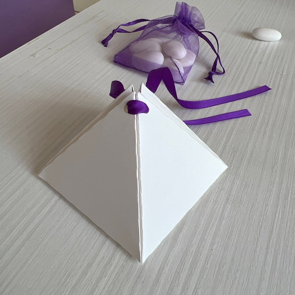 Pyramid Gift Box Template, Wedding Favor Box Template, Candy Box ...
