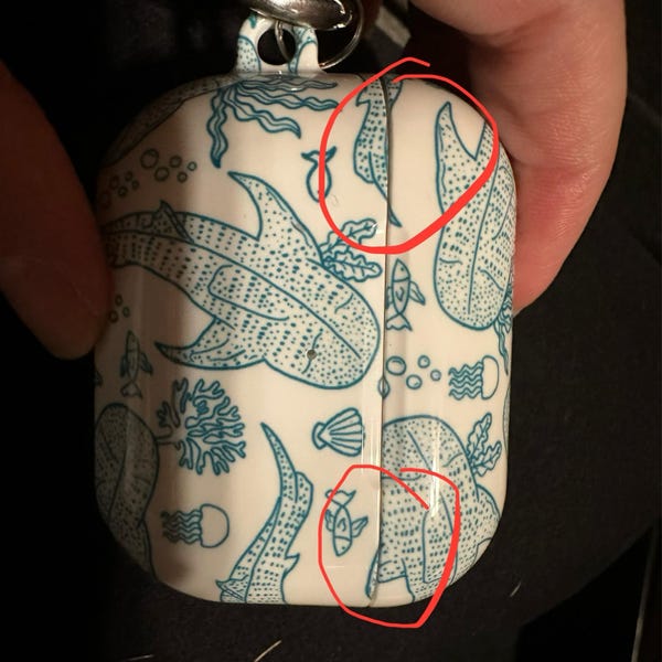 Whale Shark Coral Reef Airpods Case: Hand-designed Protective Cover ...