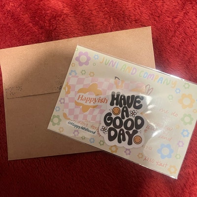 Have A Good Day Smile Face Sticker Happy Face Art Positivity Stickers ...