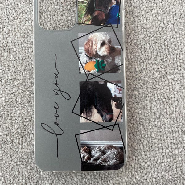 Personalised Initial Phone Case With Name Black Moon Best Gift for Mom Hard Cover for Samsung ...