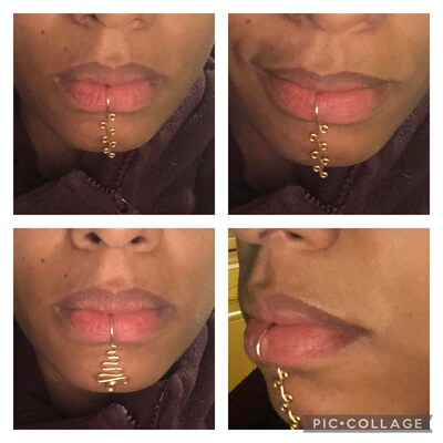 4 Piece Lip Cuff Set, Tribal Jewelry, Gothic Punk Jewelry, Fake ...