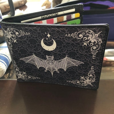 Gothic Bifold Wallet Halloween Wallet Bat Wallet Goth - Etsy