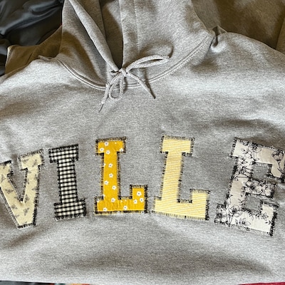 Custom Patchwork College Crewneck - Etsy