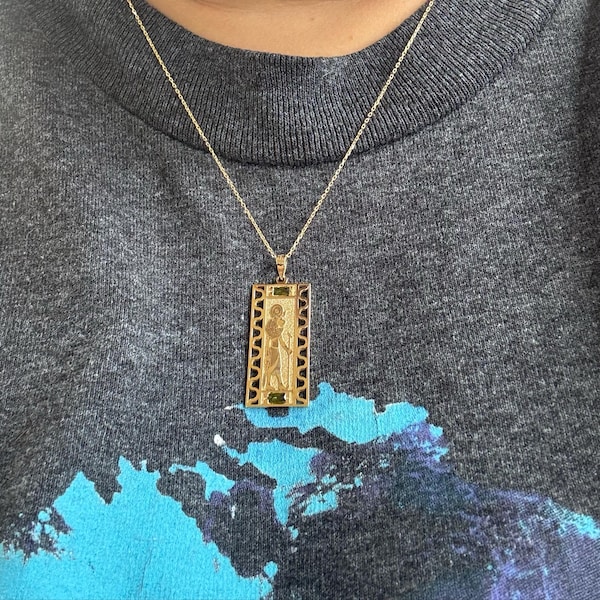 3 Sided Engraved Ancient Egyptian Pendant, Egyptian Personalised Name ...